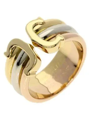 Cartier | Jewelry | Cartier 2c Ring Lm 53 8k Yellow Gold 18k Pink White ...